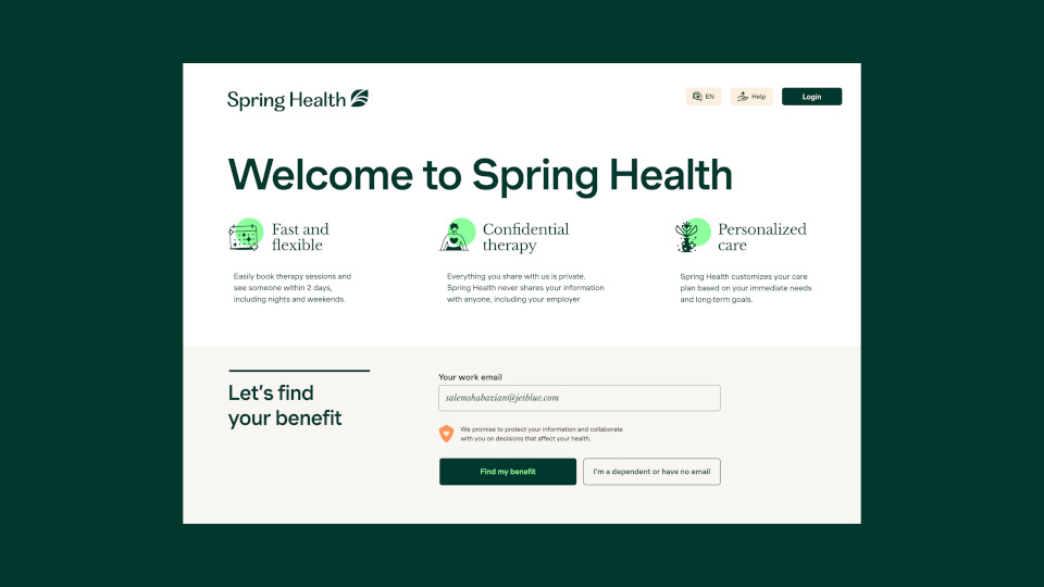 Dalton Maag | Portfolio: Logo Refinement: Spring Health