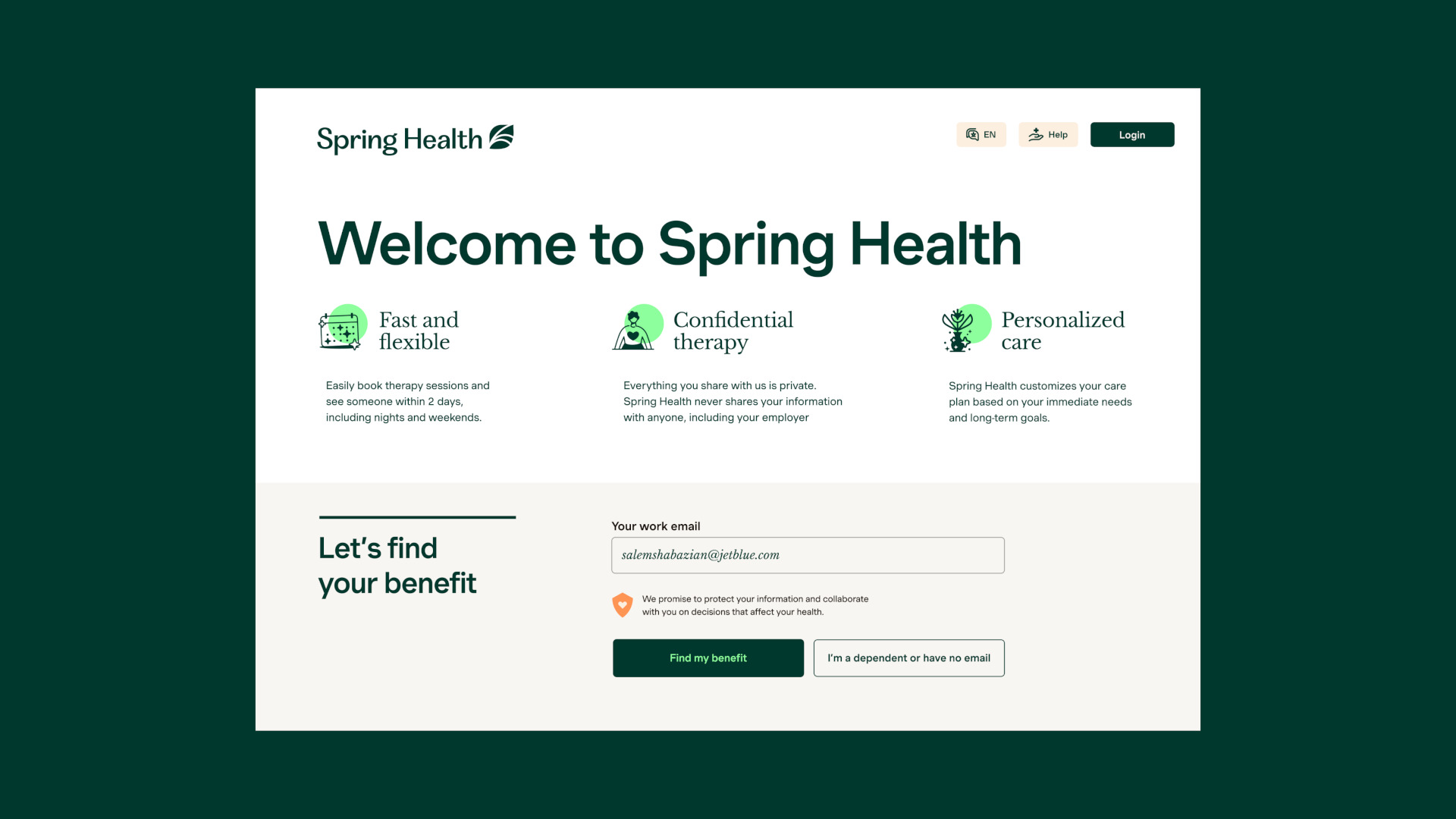 Dalton Maag | Portfolio: Logo Refinement: Spring Health